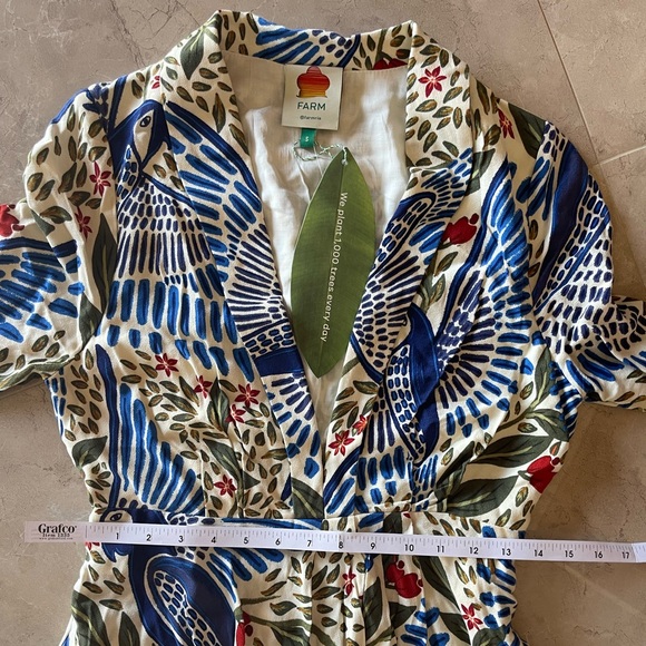 FARM Rio | Dresses | Nwt Farm Rio Blue Macaw Flight Maxi Dress Size S ...